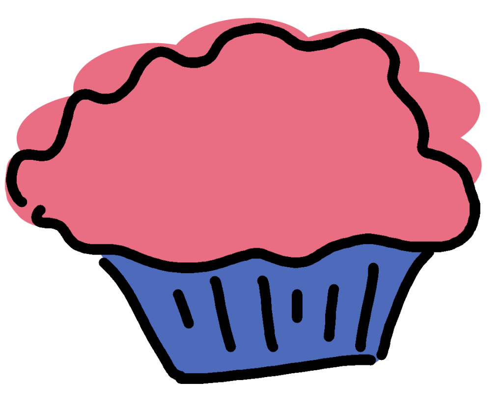 Pink and Purple Cupcake Clipart | Cupcake Clipart